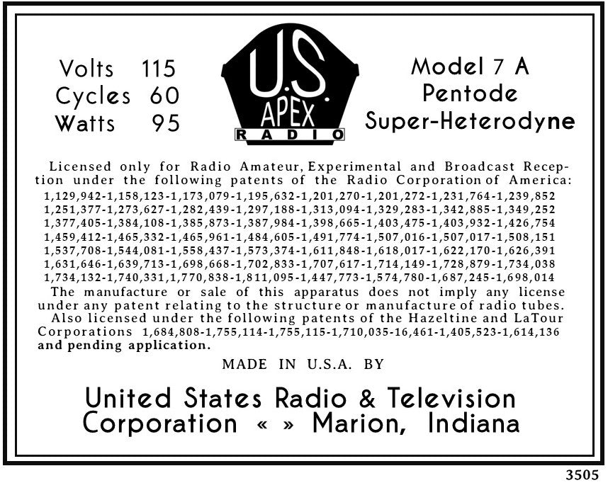 APEX-7A - Retro Radio Shop