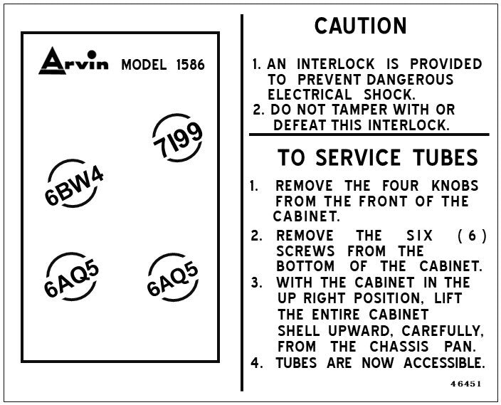ARVIN-1586_VALVE_LAYOUT | Antique, Retro, Vintage Tube Radios ...