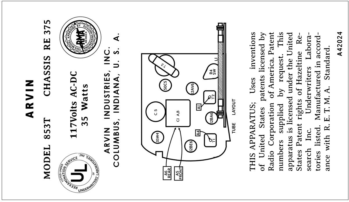 ARVIN-853T | Antique, Retro, Vintage Tube Radios & Bluetooth | Retro ...