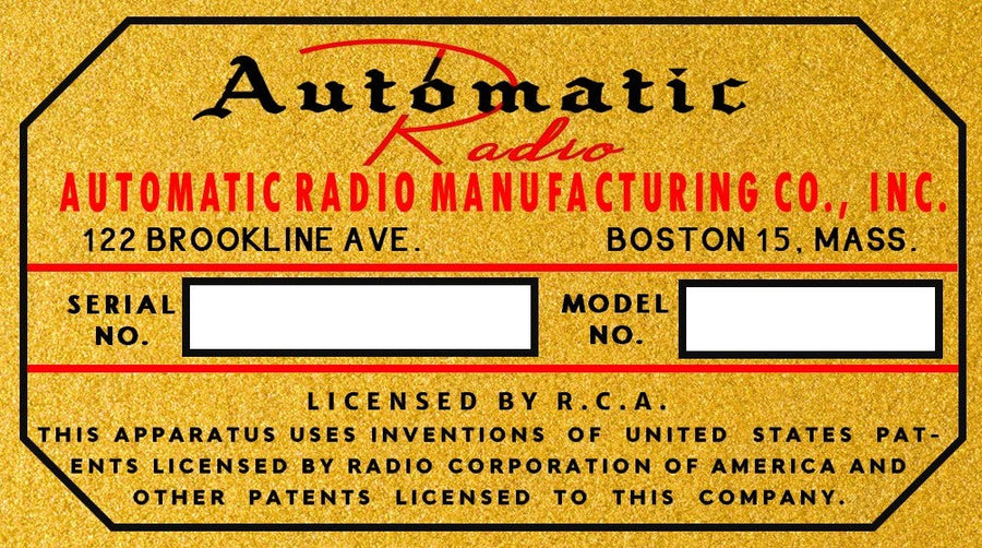 AUTOMATIC-GOLD-LABEL | Antique, Retro, Vintage Tube Radios & Bluetooth ...