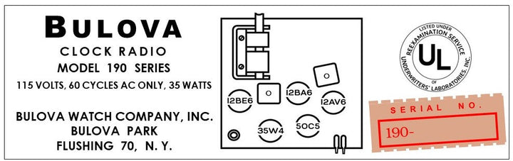 BULOVA-190-SERIES | Antique, Retro, Vintage Tube Radios & Bluetooth ...