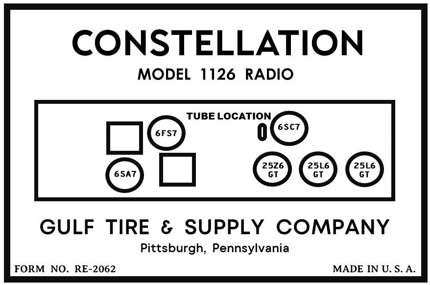 CONSTELLATION-1126 | Antique, Retro, Vintage Tube Radios & Bluetooth ...