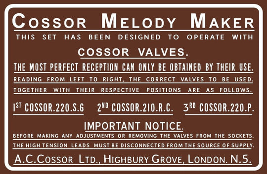 Cossor-Melody-maker - Retro Radio Shop