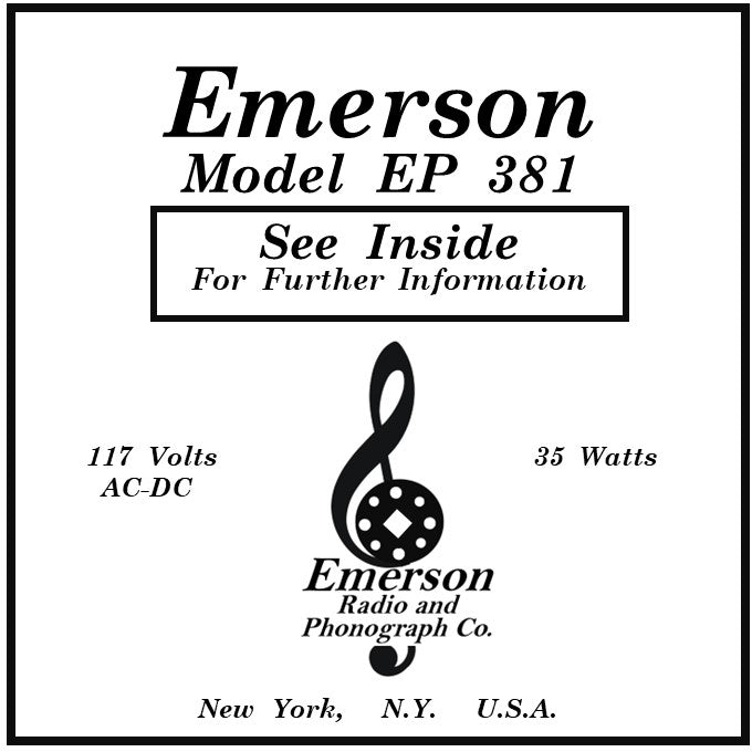 EMERSON-EP381 | Antique, Retro, Vintage Tube Radios & Bluetooth | Retro ...