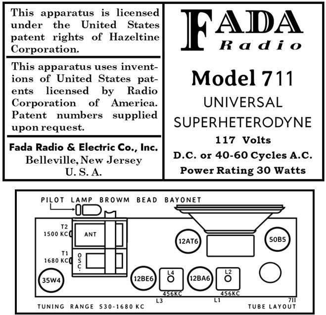 FADA-711 | Antique, Retro, Vintage Tube Radios & Bluetooth | Retro ...