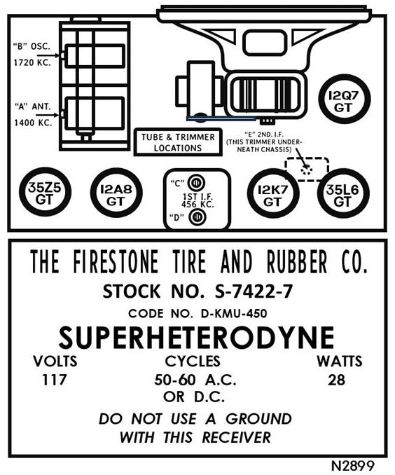 FIRESTONE-S-7422-7 | Antique, Retro, Vintage Tube Radios & Bluetooth ...