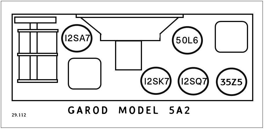 GAROD-5A2-tube-layout - Retro Radio Shop