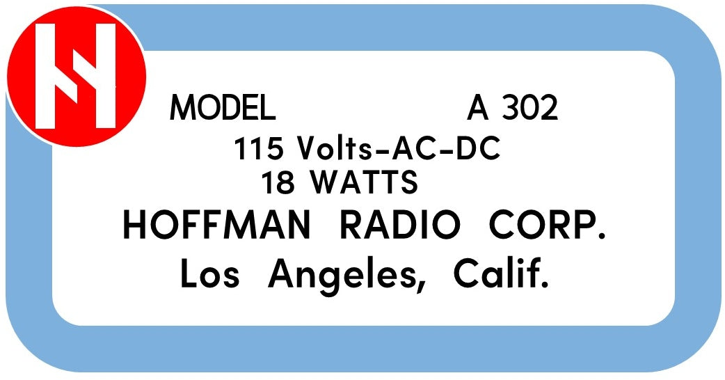 HOFFMAN-A302 | Antique, Retro, Vintage Tube Radios & Bluetooth | Retro ...