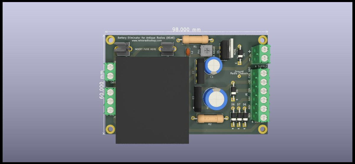 Battery or “Farm” Radio DIY Power Supply Battery Eliminator Kit ...