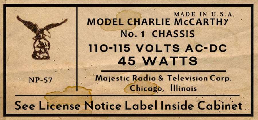 MAJESTIC-CHARLIE-McCARTHY-STAINED- - Retro Radio Shop