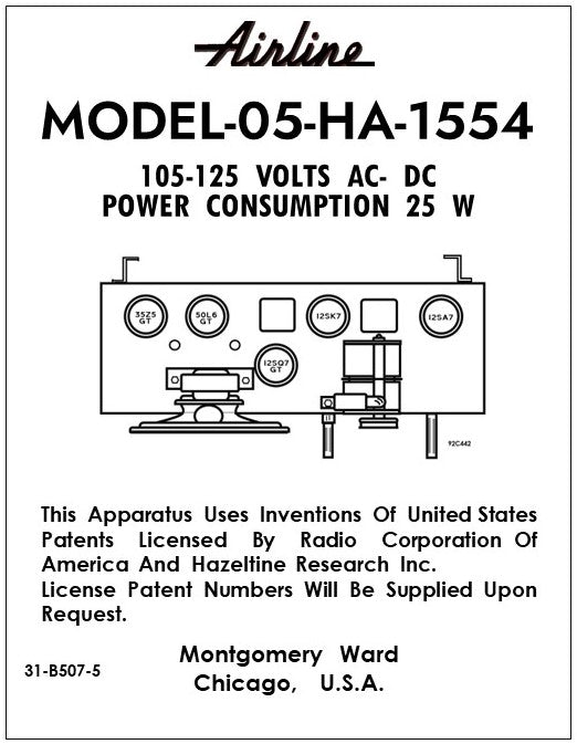 MONTGOMERY-WARD-AIRLINE-VALVE-LABEL - Retro Radio Shop