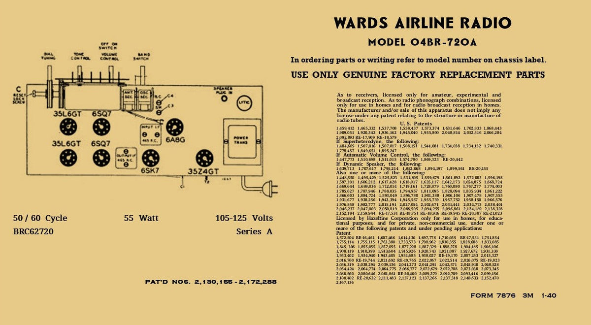 MONTGOMERY-WARDS-04BR-720A | Antique, Retro, Vintage Tube Radios ...