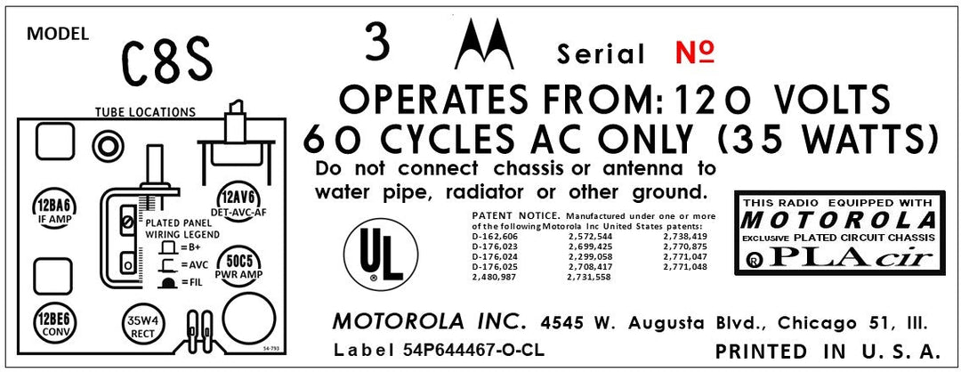 MOTOROLA-C8S - Retro Radio Shop