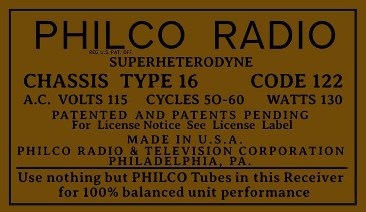 PHILCO-16 | Antique, Retro, Vintage Tube Radios & Bluetooth | Retro ...