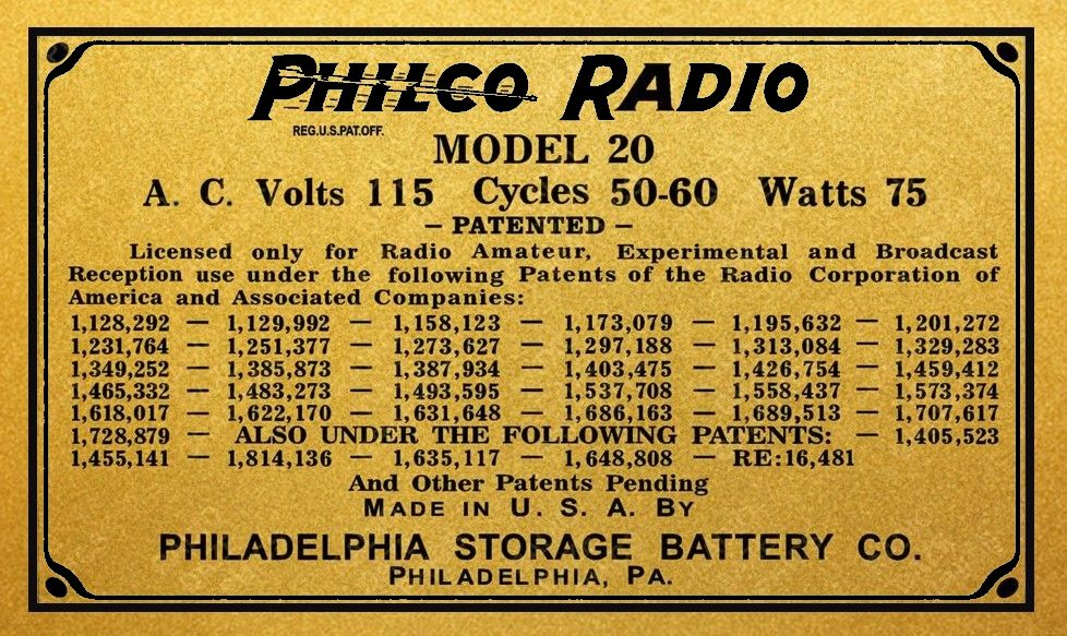 PHILCO-20 | Antique, Retro, Vintage Tube Radios & Bluetooth | Retro ...
