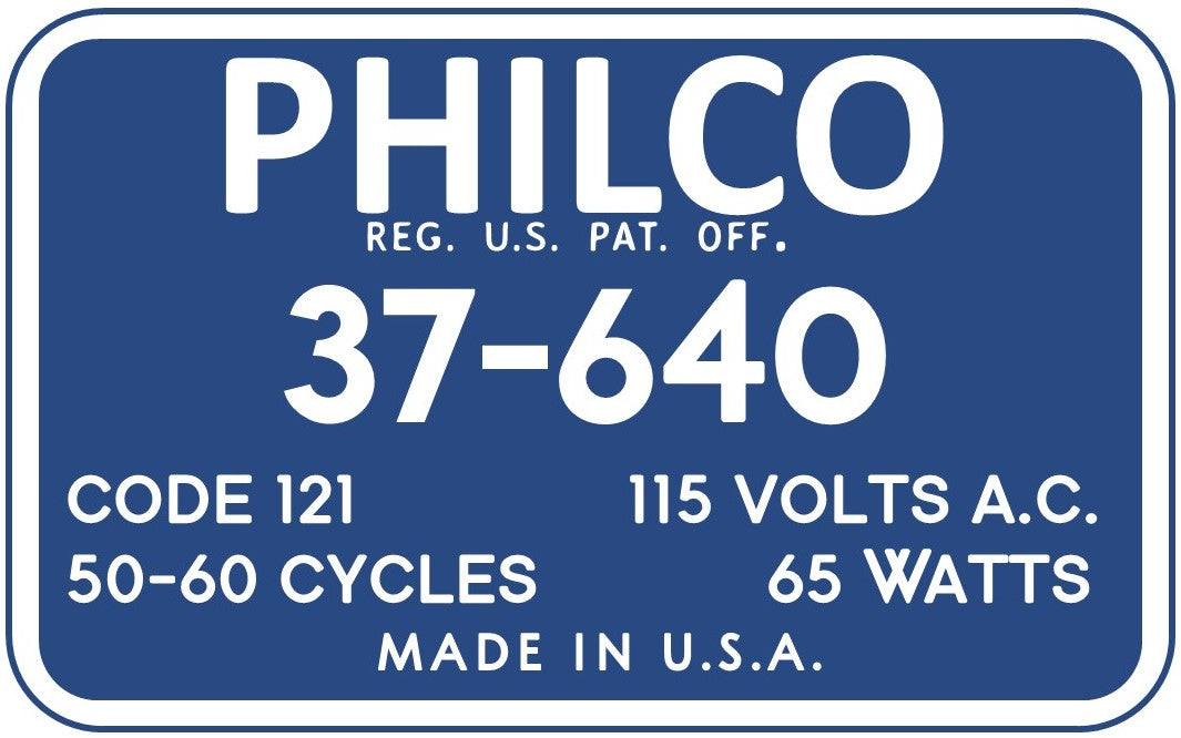 PHILCO-37-640-BLUE | Antique, Retro, Vintage Tube Radios & Bluetooth ...