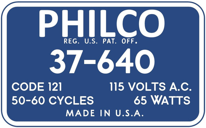 PHILCO-37-640-BLUE | Antique, Retro, Vintage Tube Radios & Bluetooth ...