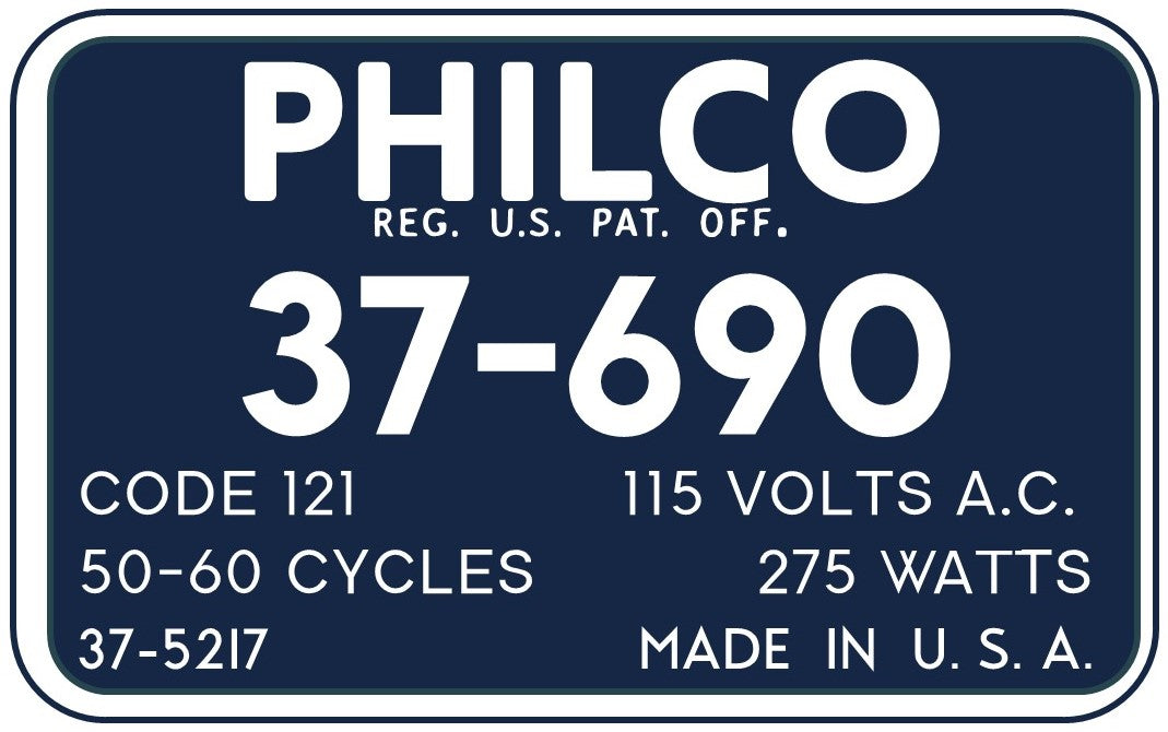 PHILCO-37-690BLUE | Antique, Retro, Vintage Tube Radios & Bluetooth ...