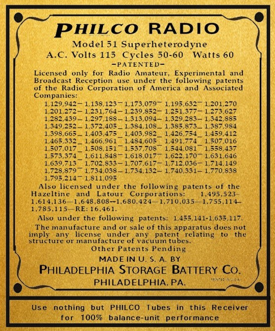 PHILCO-51 - Retro Radio Shop