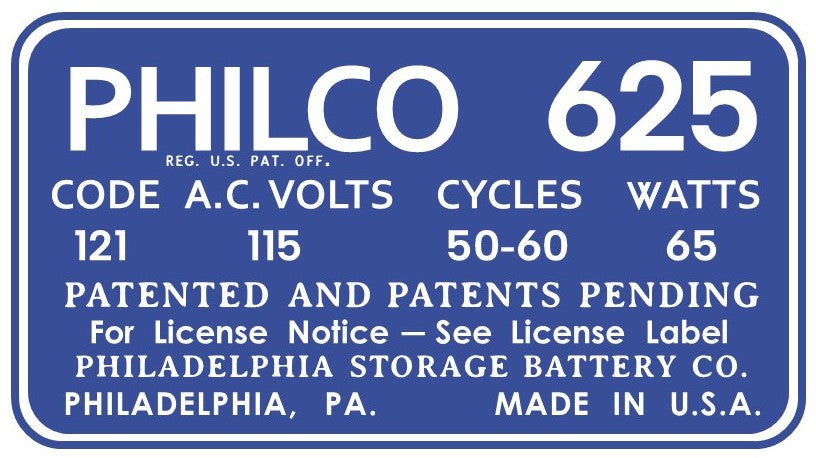 PHILCO-625-BLUE - Retro Radio Shop