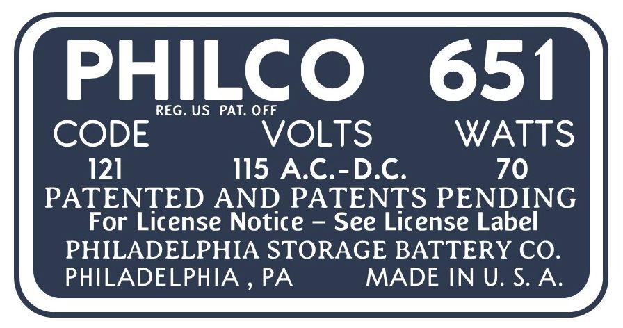 PHILCO-651-SML-BLUE | Antique, Retro, Vintage Tube Radios & Bluetooth ...