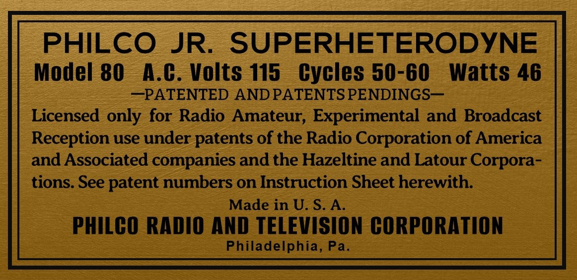 PHILCO-80 | Antique, Retro, Vintage Tube Radios & Bluetooth | Retro ...