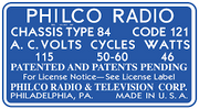 PHILCO-84-BLUE-.png | Antique, Retro, Vintage Tube Radios & Bluetooth ...