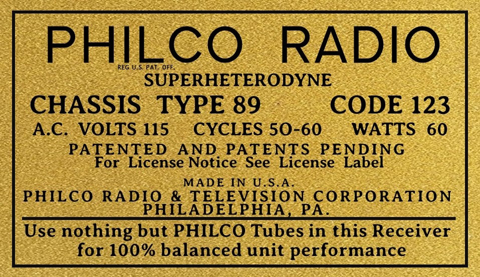 PHILCO-89-123 | Antique, Retro, Vintage Tube Radios & Bluetooth | Retro ...