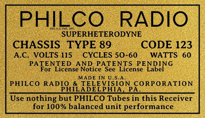 PHILCO-89-123 - Retro Radio Shop