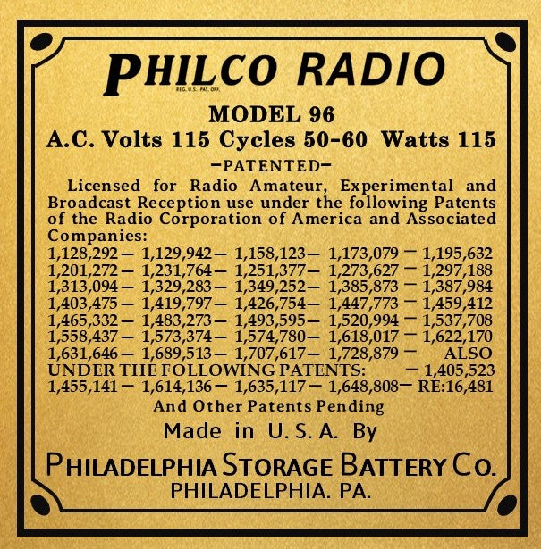 PHILCO-96 | Antique, Retro, Vintage Tube Radios & Bluetooth | Retro ...