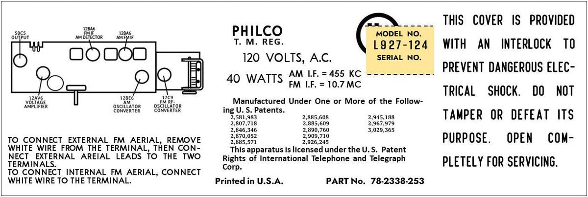 PHILCO-L927 | Antique, Retro, Vintage Tube Radios & Bluetooth | Retro ...