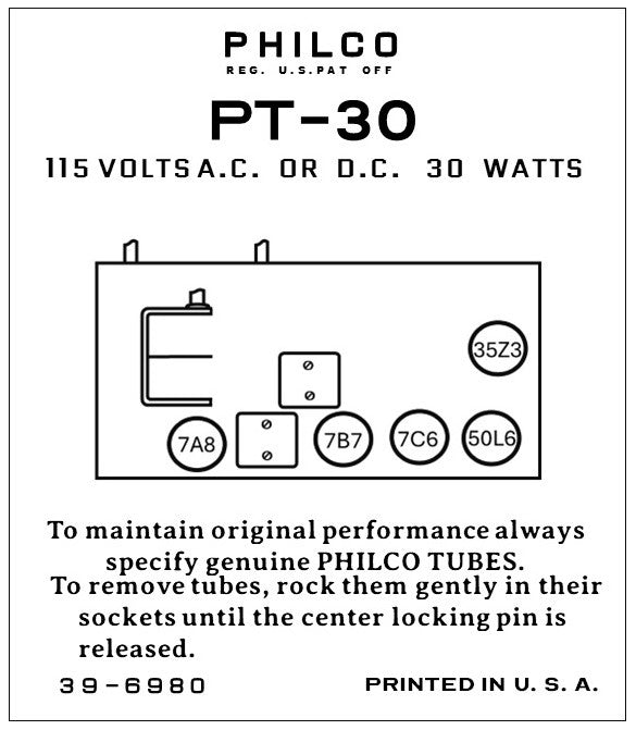 PHILCO-PT-30 - Retro Radio Shop