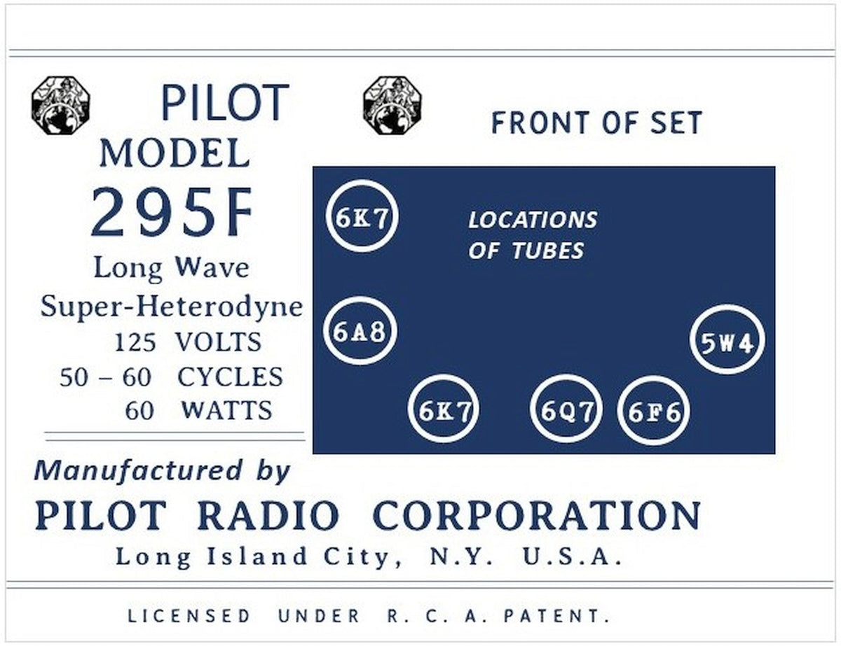 PILOT-295F | Antique, Retro, Vintage Tube Radios & Bluetooth | Retro ...
