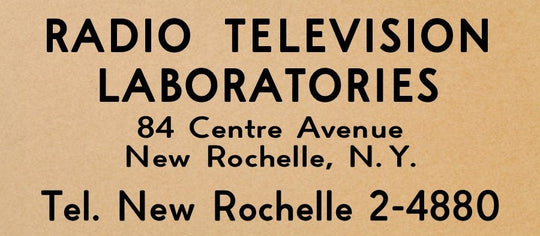 RADIO-TELEVISION-LABORATORIES-SERVICE-LABEL | Antique, Retro, Vintage ...