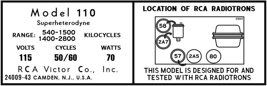RCA-110 | Antique, Retro, Vintage Tube Radios & Bluetooth | Retro Radio ...