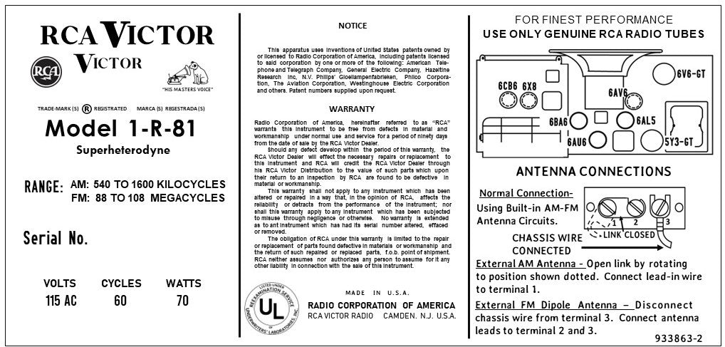 RCA-1R81-CHASSIS-1102-A-B-C | Antique, Retro, Vintage Tube Radios ...
