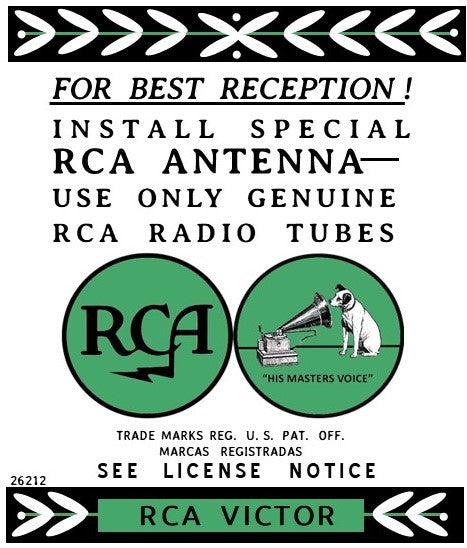 RCA-VICTOR-LABEL-LGE- | Antique, Retro, Vintage Tube Radios & Bluetooth ...