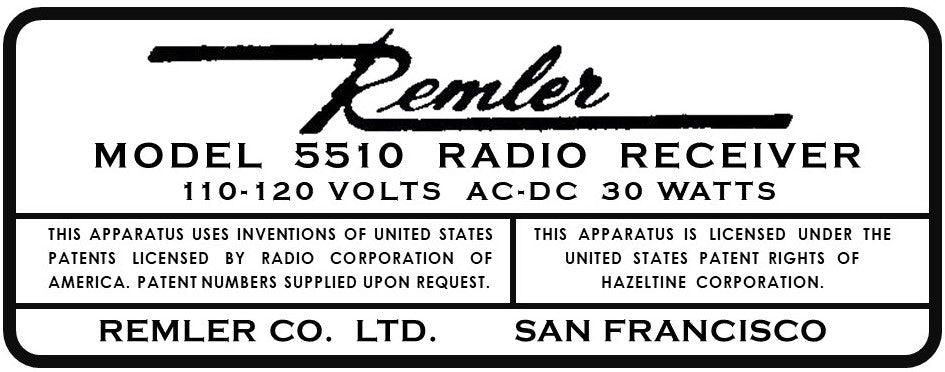REMLER-5510 | Antique, Retro, Vintage Tube Radios & Bluetooth | Retro ...