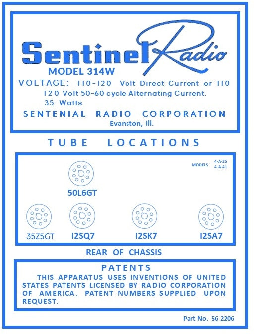 SENTINEL-314W | Antique, Retro, Vintage Tube Radios & Bluetooth | Retro ...