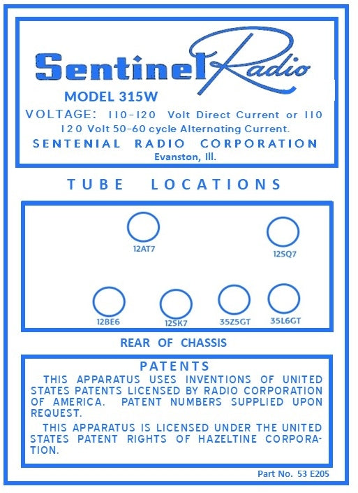 SENTINEL-315W | Antique, Retro, Vintage Tube Radios & Bluetooth | Retro ...