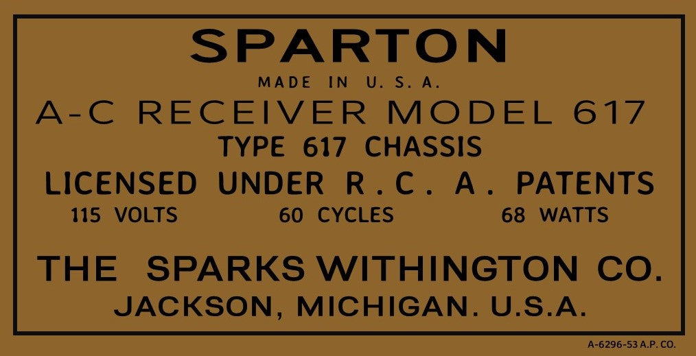 SPARTON-617 | Antique, Retro, Vintage Tube Radios & Bluetooth | Retro ...