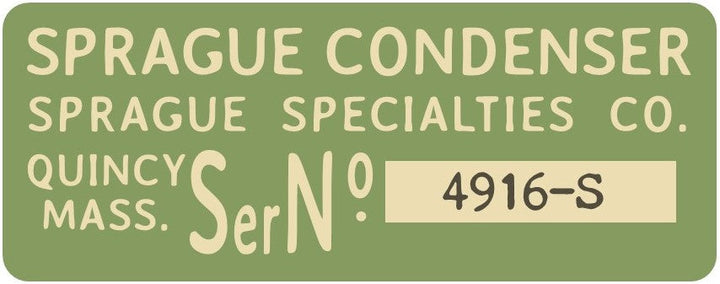 SPRAGUE_CONDENSER_LABEL | Antique, Retro, Vintage Tube Radios ...