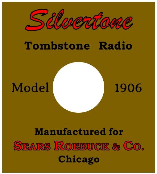 Silvertone-1906-SPEAKER-LABEL | Antique, Retro, Vintage Tube Radios ...