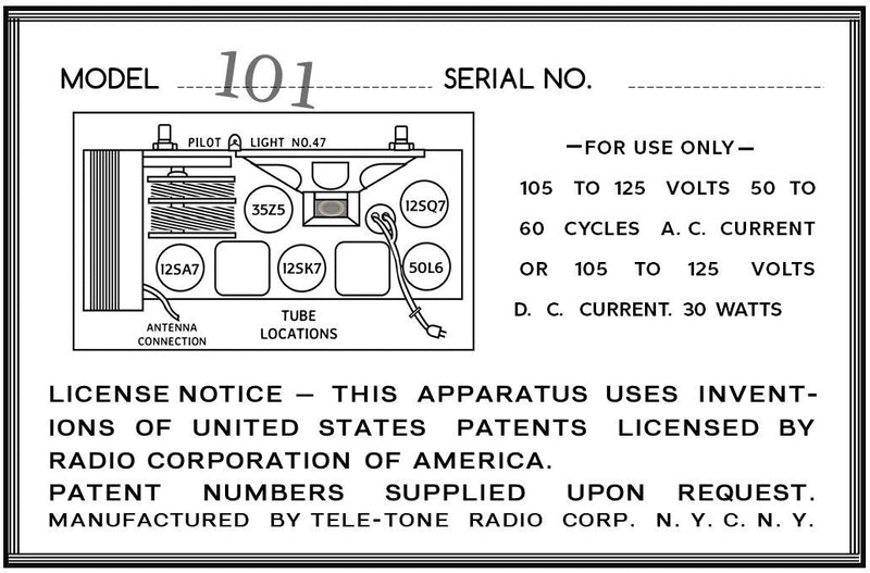 TELETONE-101 | Antique, Retro, Vintage Tube Radios & Bluetooth | Retro ...