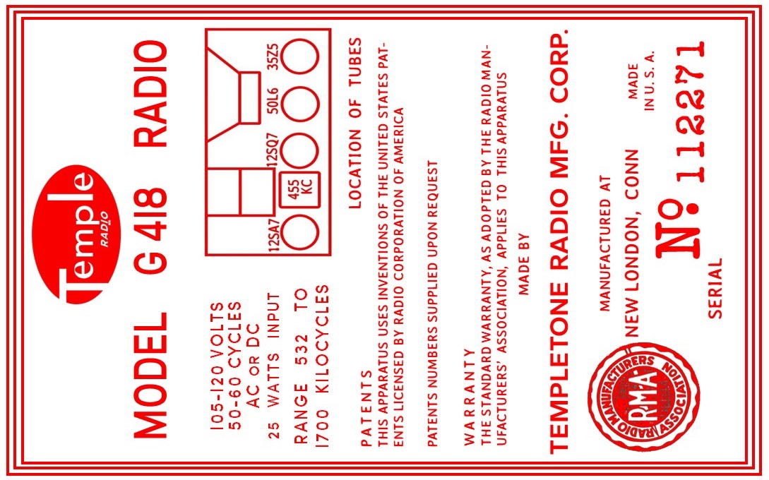 TEMPLE-G418 - Retro Radio Shop