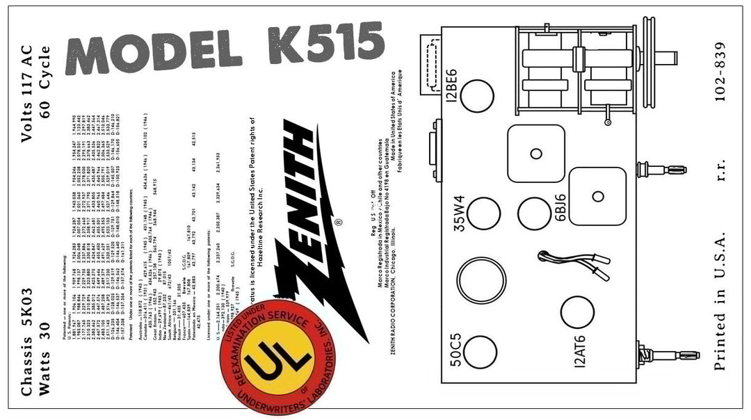 ZENITH-K515 | Antique, Retro, Vintage Tube Radios & Bluetooth | Retro ...