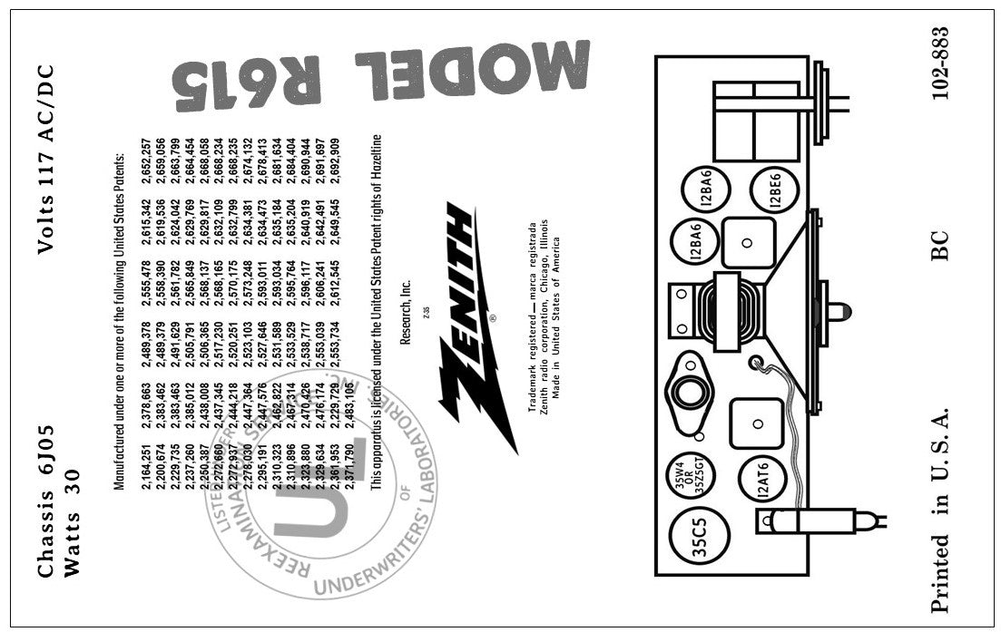ZENITH-R615 | Antique, Retro, Vintage Tube Radios & Bluetooth | Retro ...