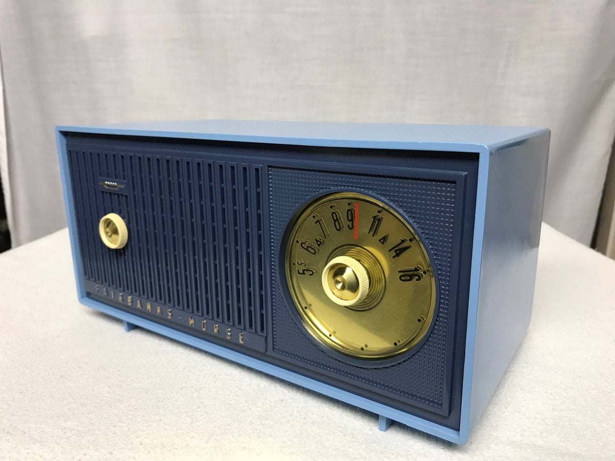 Vintage 1950's Fairbanks Morse jet age retro tube radio with iphone or ...