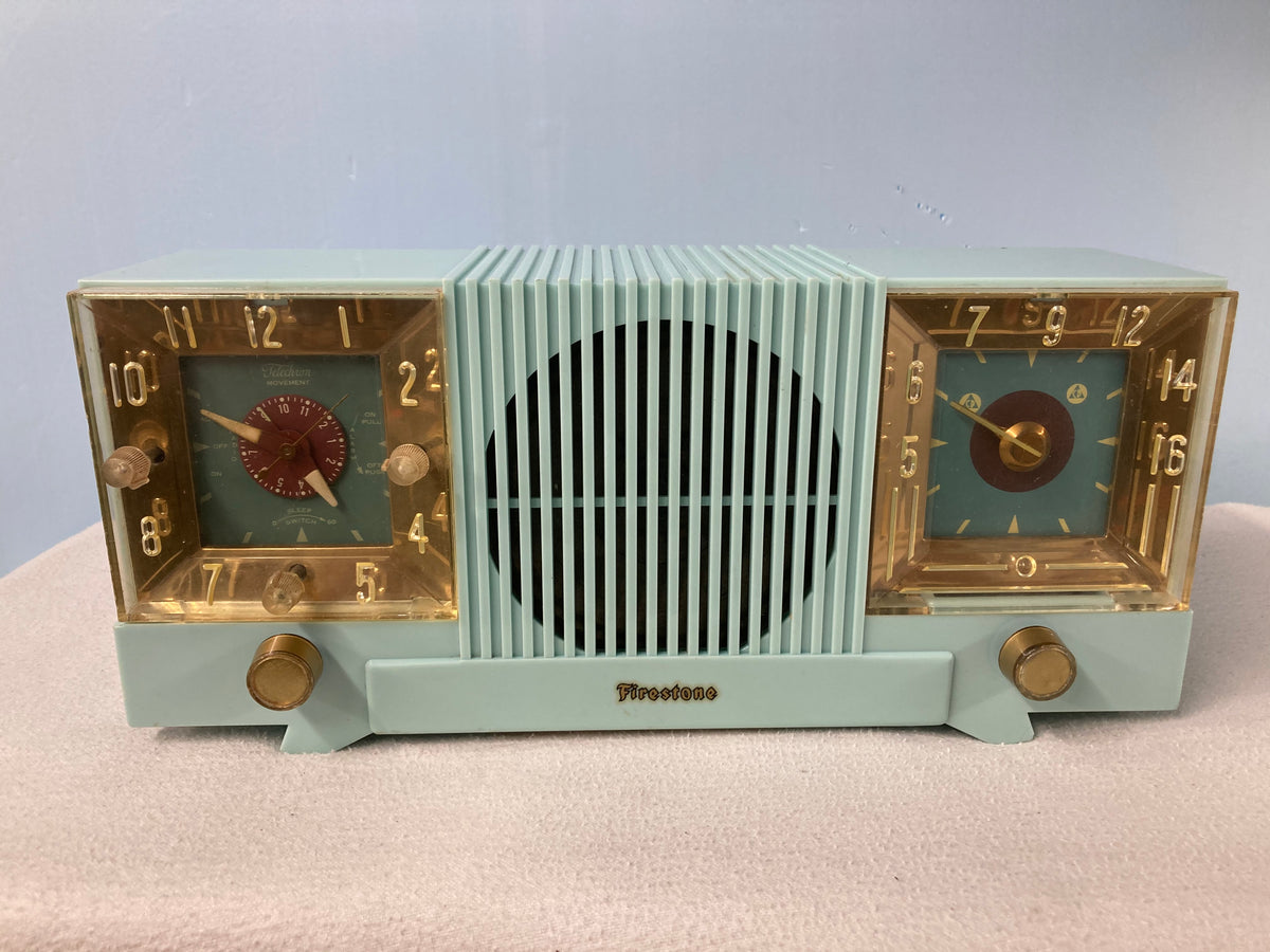 1954 Firestone 4-A-127 Clock Radio | Antique, Retro, Vintage Tube ...